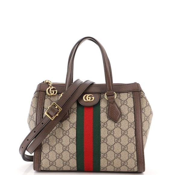 Gucci | Bags | Gucci Ophidia Top Handle Tote Gg Coated Canvas Small Brown | Poshmark
